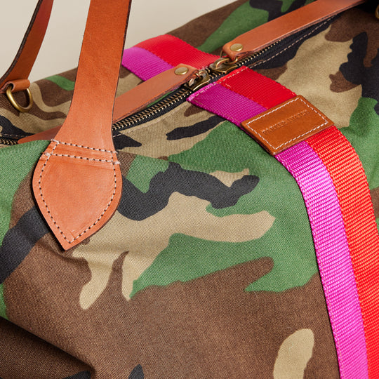 XL Charlie - Nylon Camo with Pink and Red Stripe – Parker Thatch